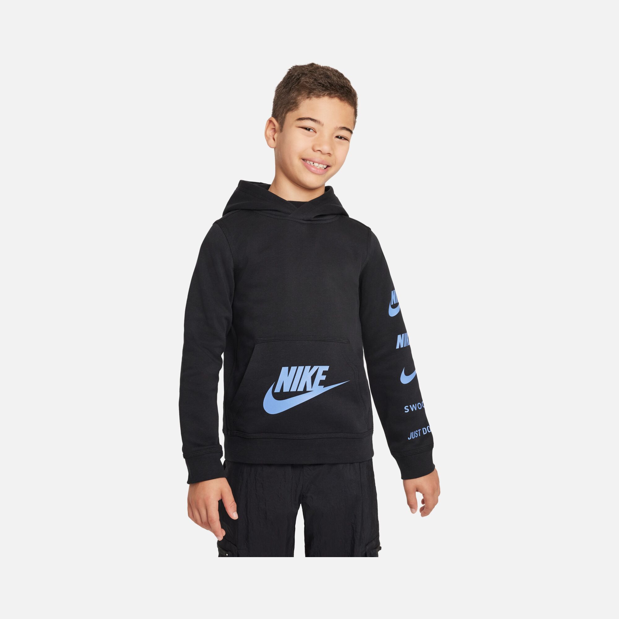 Nike Sportswear Standard Issue ''Multi Logo Graphic'' Pullover Hoodie ...