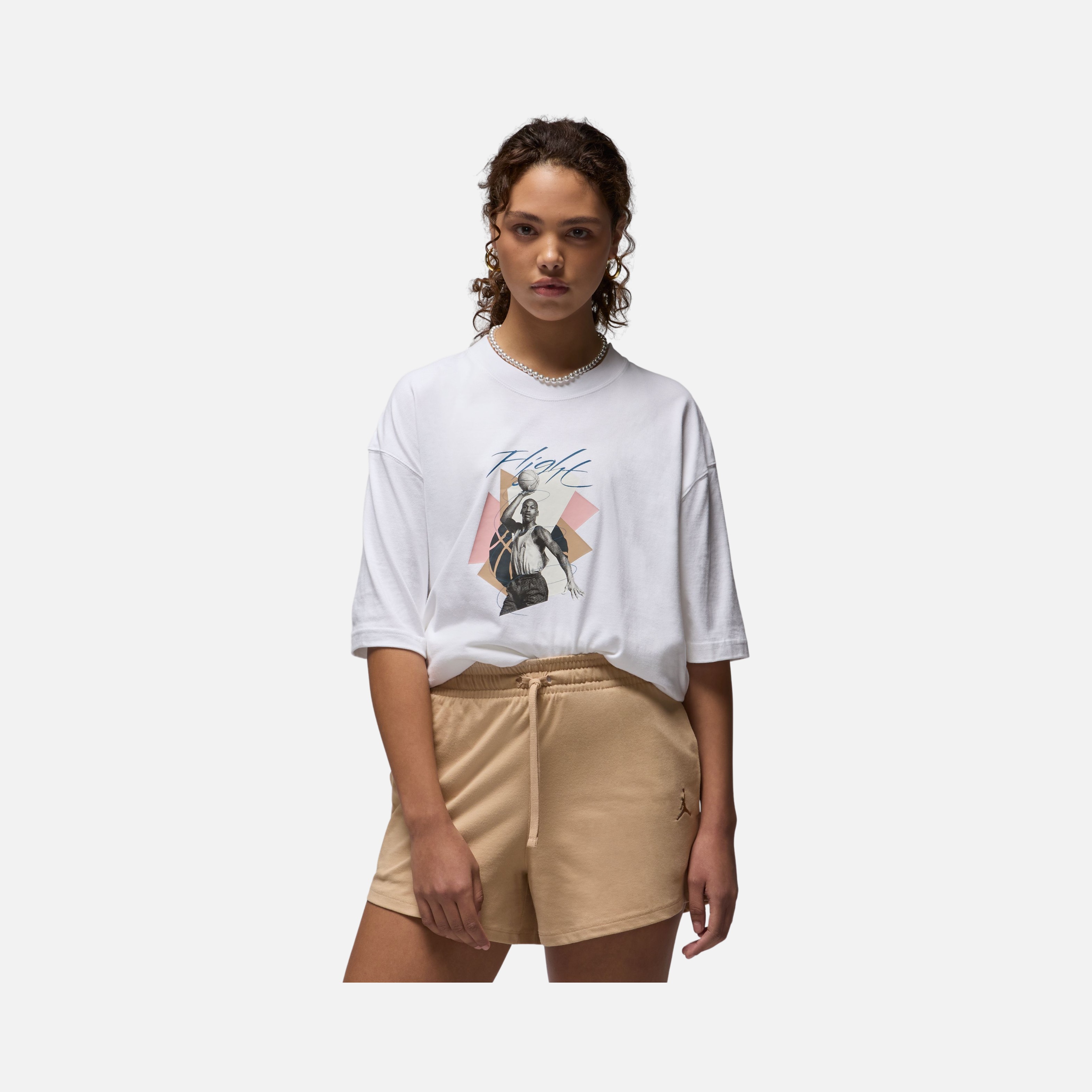 Nike Jordan Essentials Os 2 Graphic Oversized Short-Sleeve Kadın Tişört ...