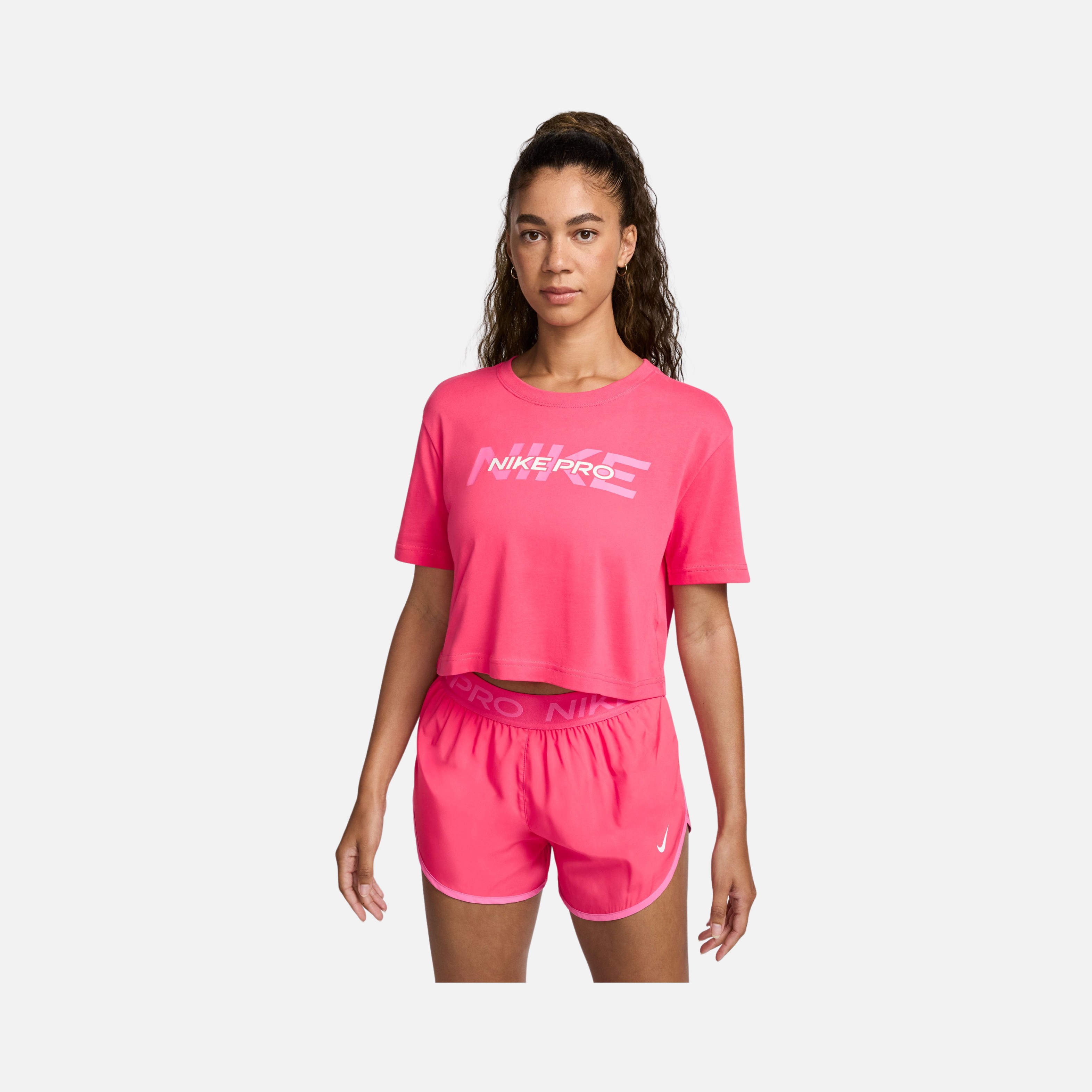 Nike Pro Graphic Cropped Training Short-Sleeve Kadın Tişört | Barçın