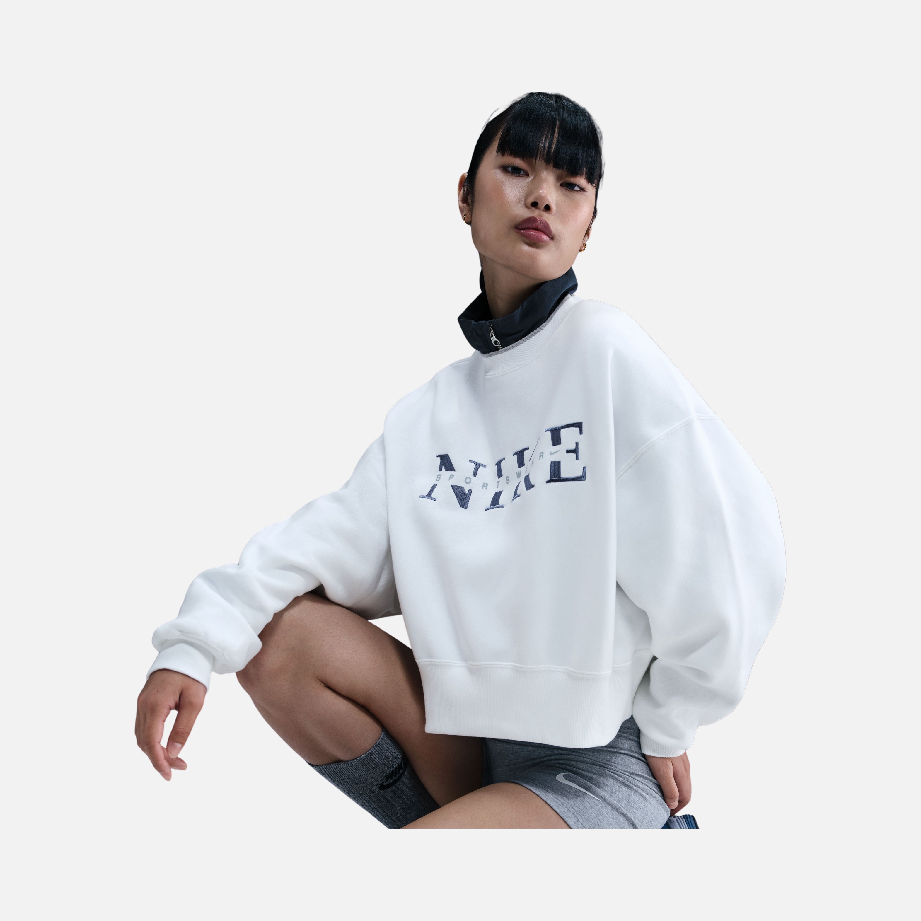 Nike W Nsw Phoneix Fleece Crew Gls Kadın Sweatshirt | Barçın