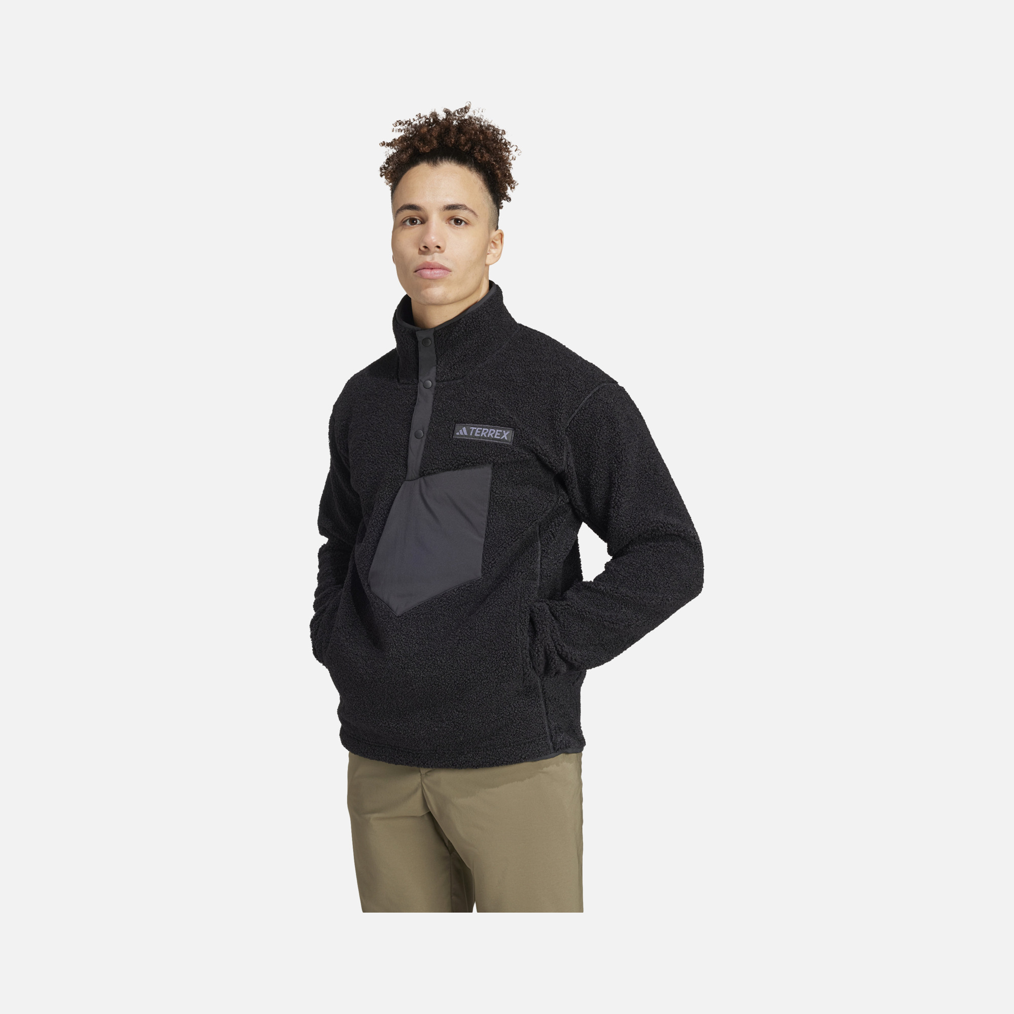 adidas Terrex XPL Faux Fur & Ripstop Fabric Details Pile Snap Hiking ...