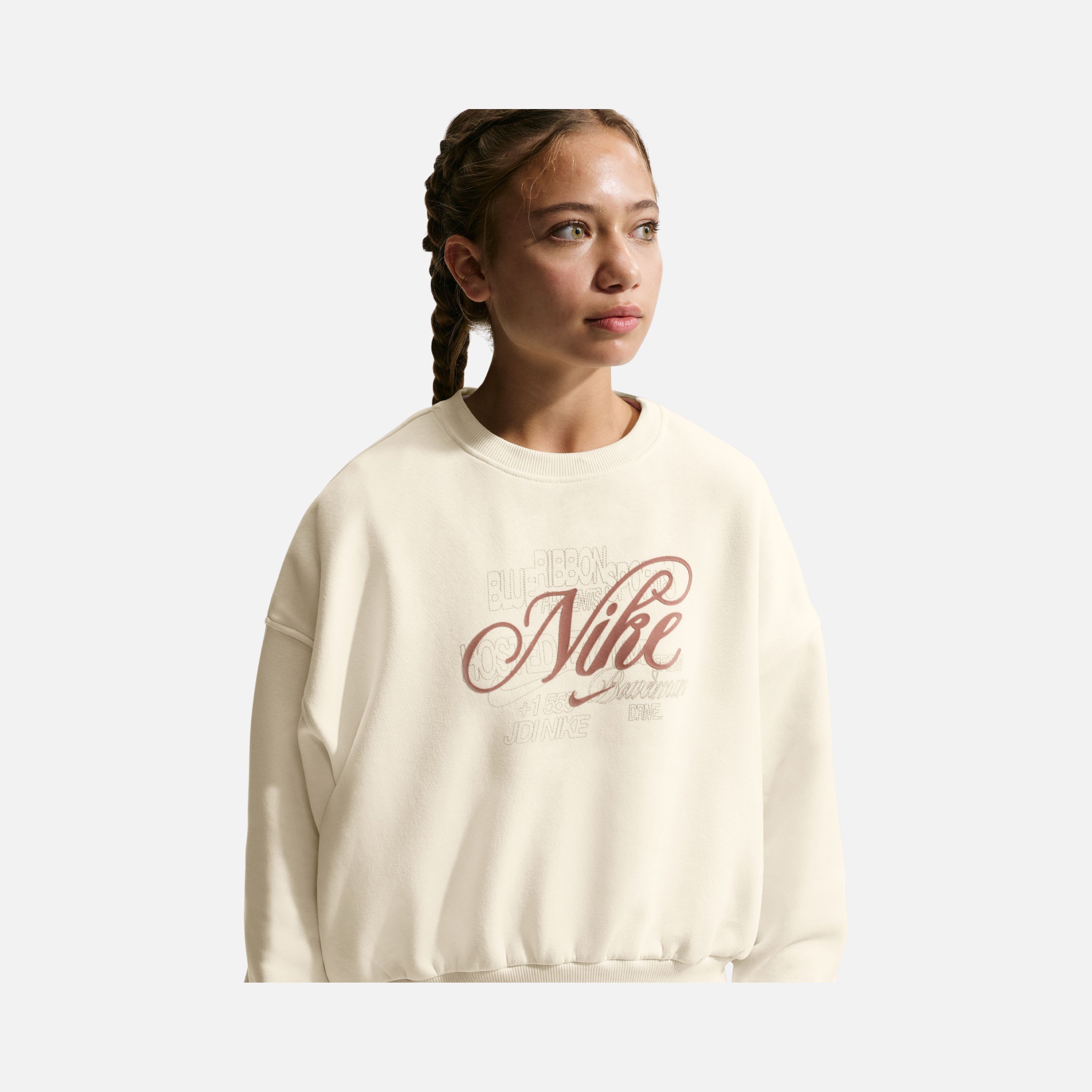 Nike G Nsw Club Fleece Bxy Crew Gfx Çocuk Sweatshirt | Barçın